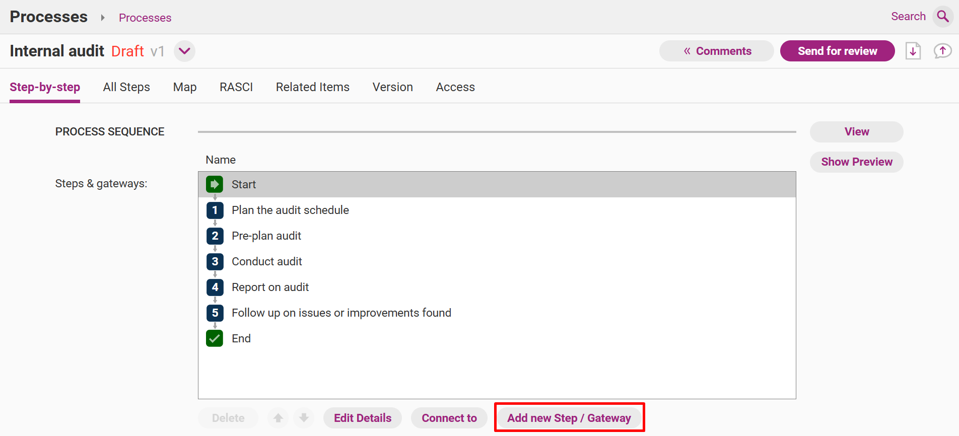 Create and Publish New Process – Centro ASSIST Support Portal